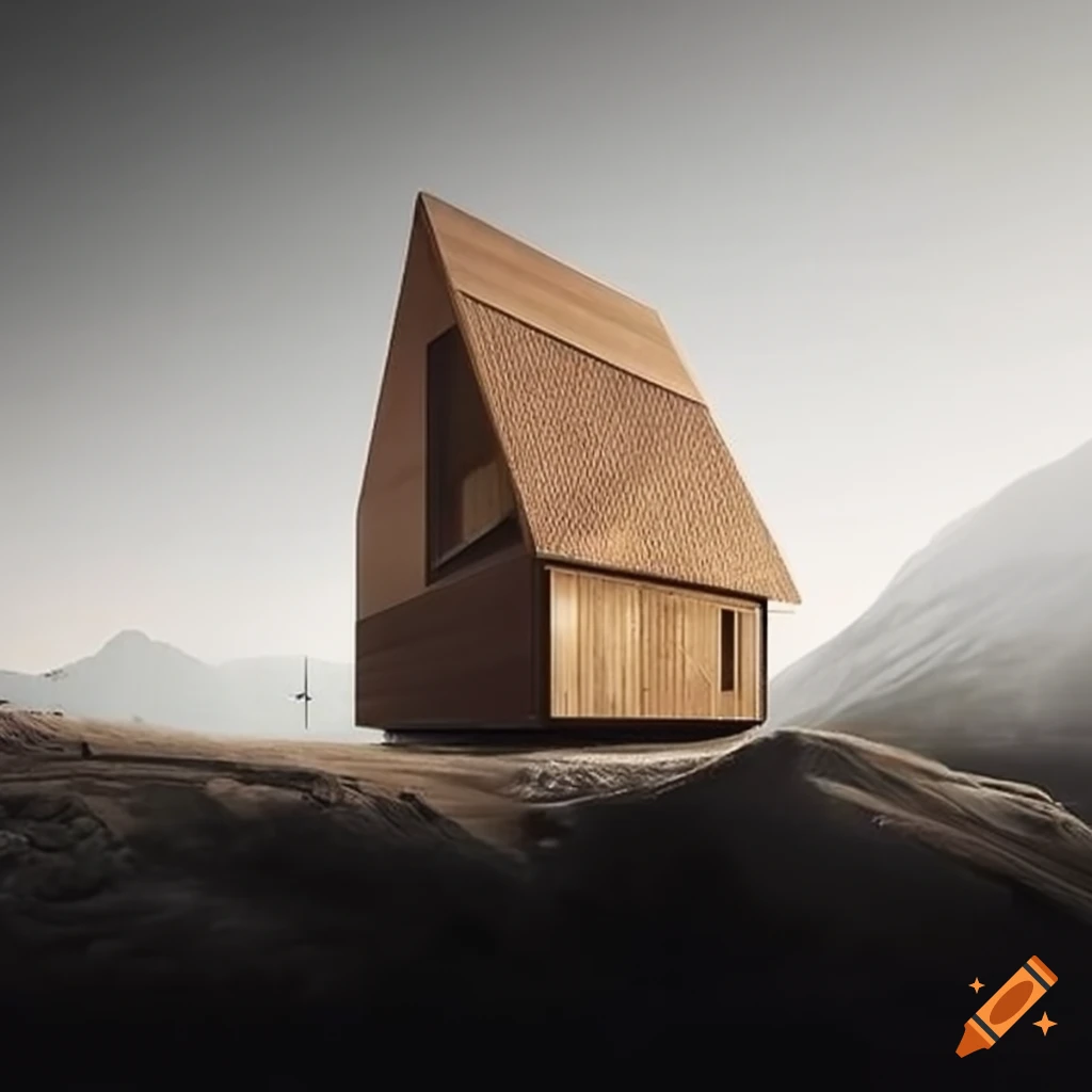 Minimalistic tower cabin architecture on Craiyon