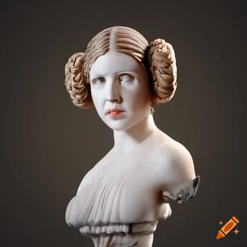 Classical portrait of leia on Craiyon