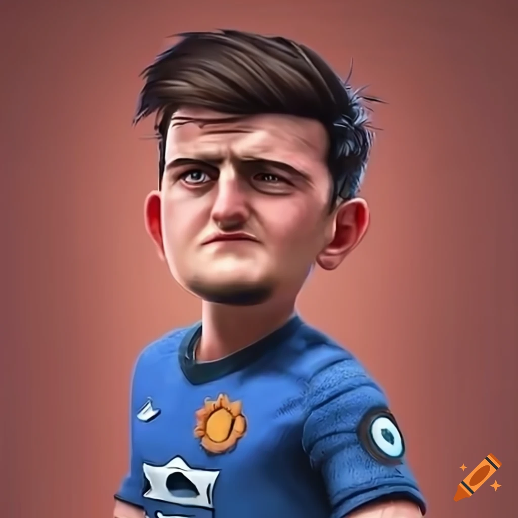 Disney pixar style illustration of harry maguire on Craiyon