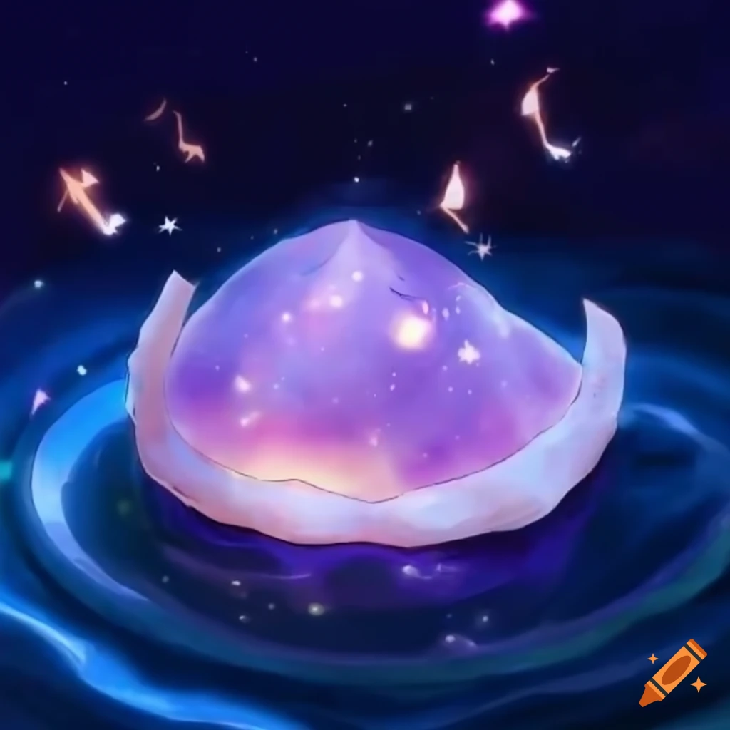 Image of ethereal glowing dumplings filled with stardust-infused ...