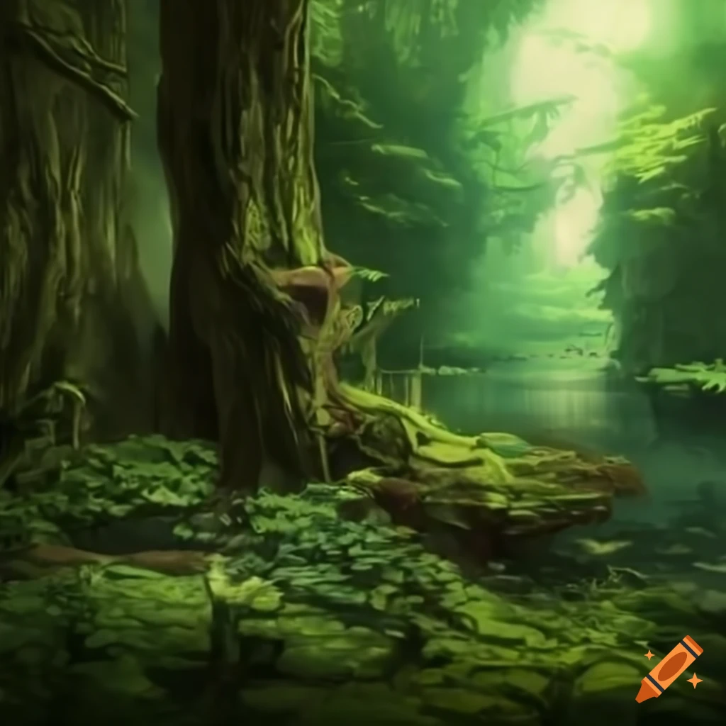 Image of a magical forest kingdom on Craiyon