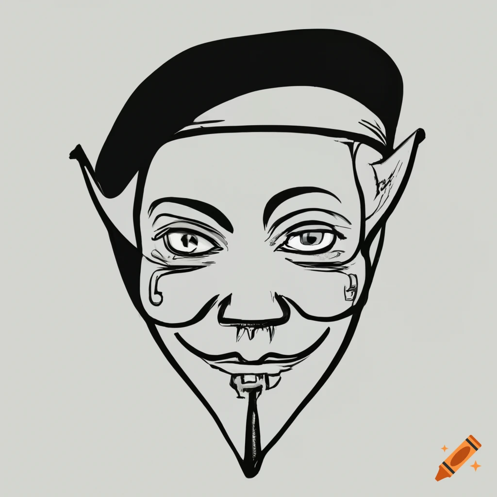 Digital illustration of a hacker tattoo on Craiyon