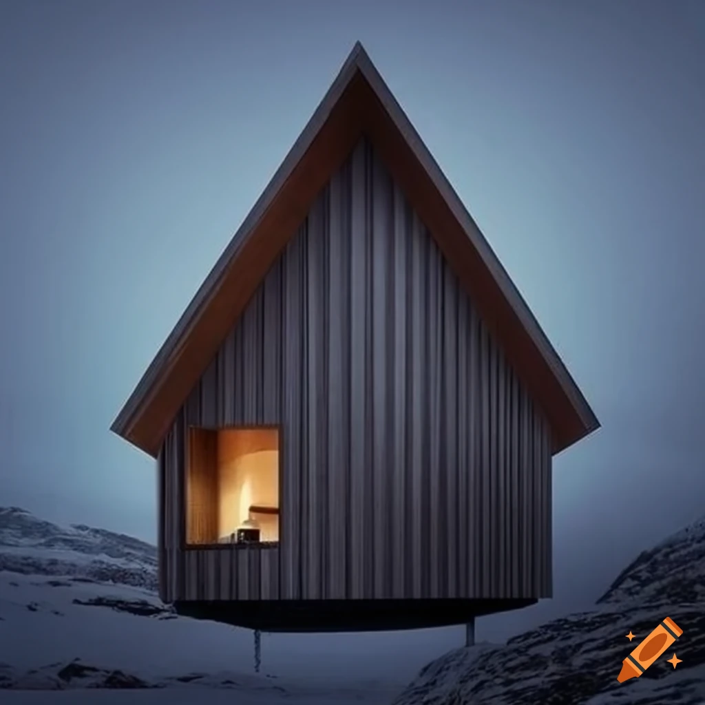 Norwegian minimalist tower cabin architecture on Craiyon