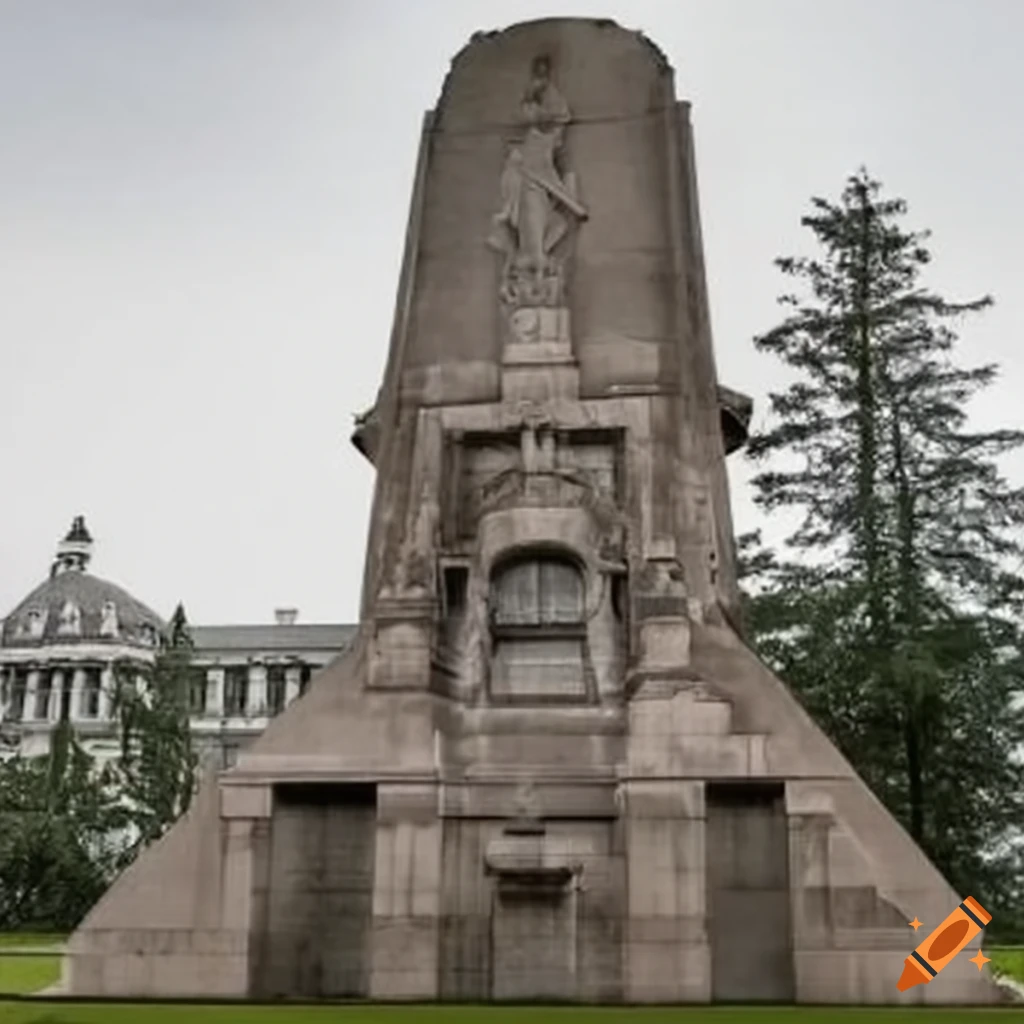 Monument to humanity's sins, abstract art on Craiyon