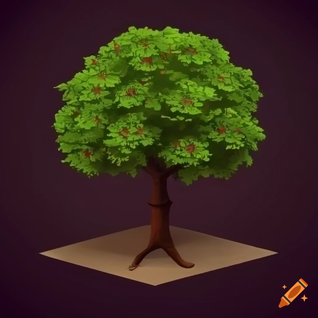 Oak tree for top-down fantasy rpg game on Craiyon