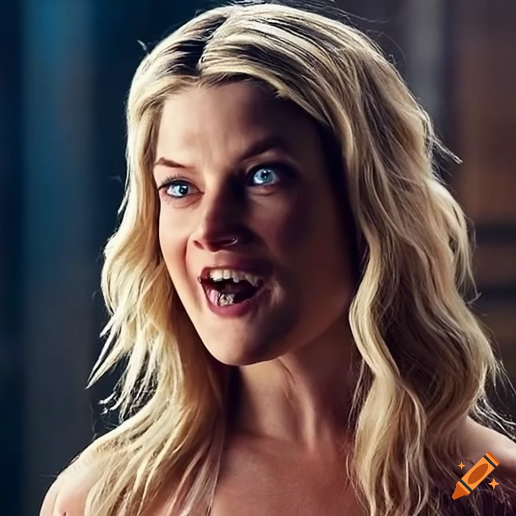 Portrait of ali larter as an ice queen on Craiyon