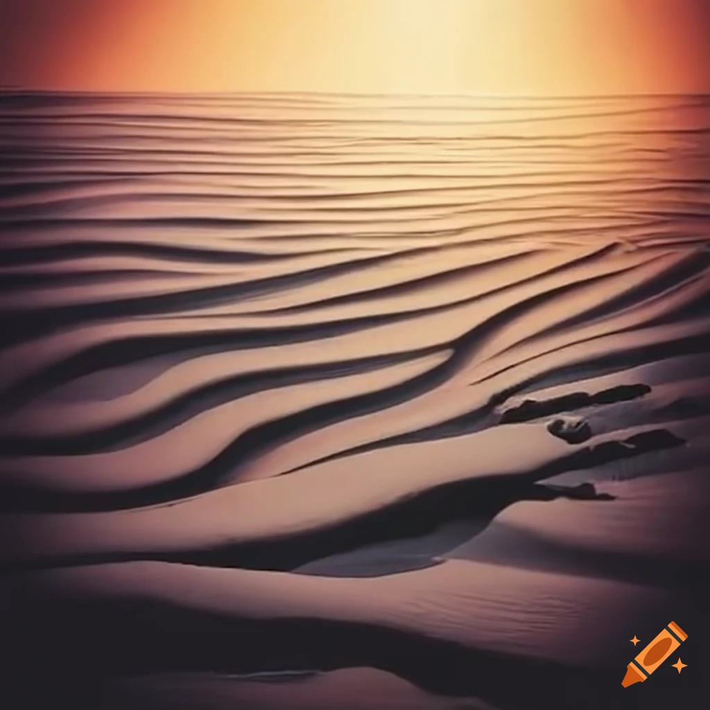Abstract image of moving rocks in sand on Craiyon