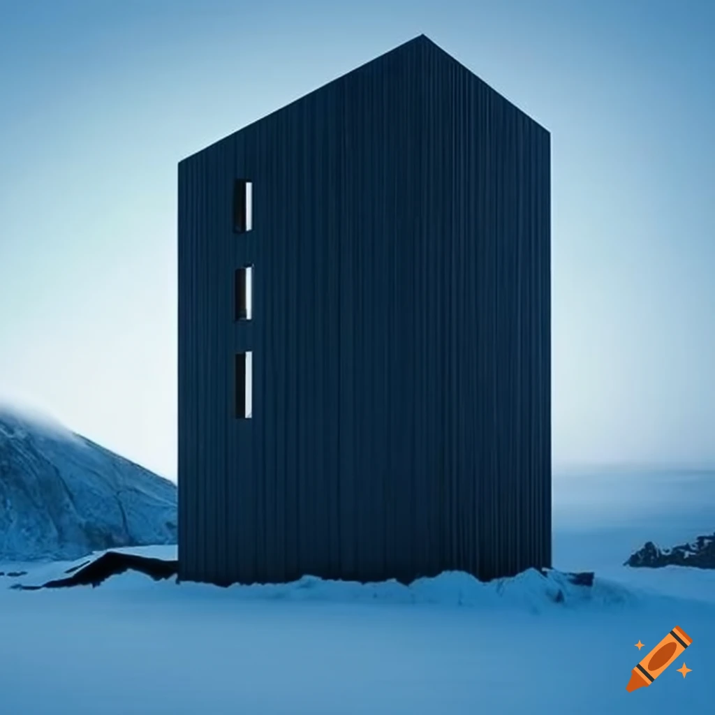 Norwegian minimalist tower cabin architecture on Craiyon