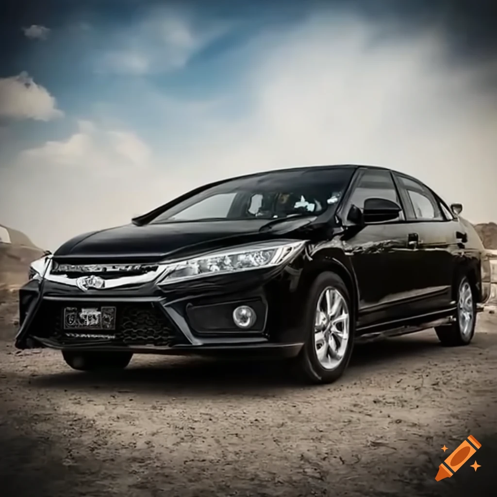 Red convertible honda car driving on a sunny day on Craiyon