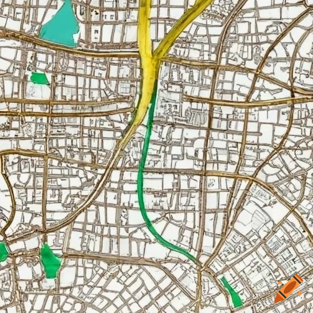 Detailed vintage street map of an american city on Craiyon