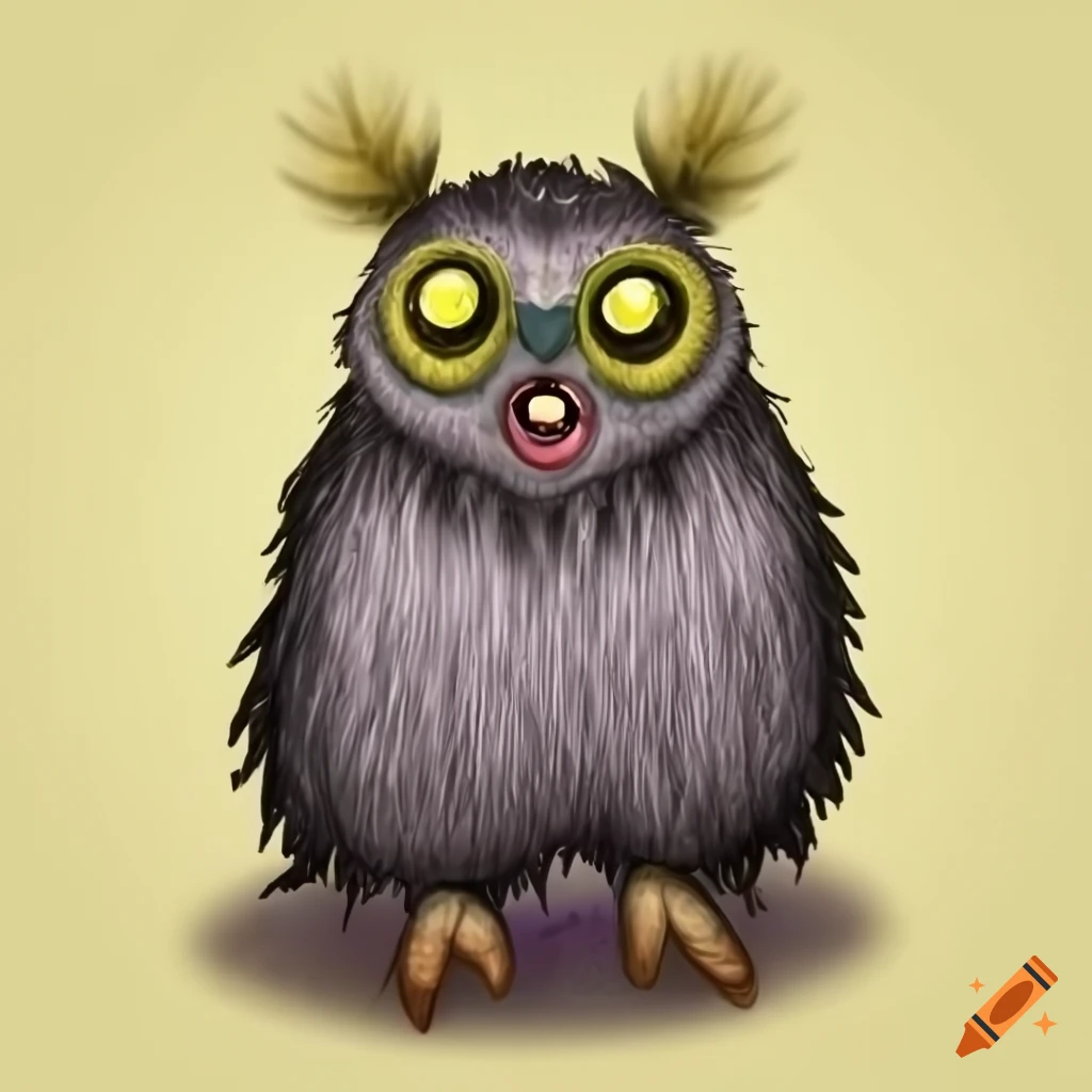 Illustration of a unique black and grey bird with 3 talons on Craiyon