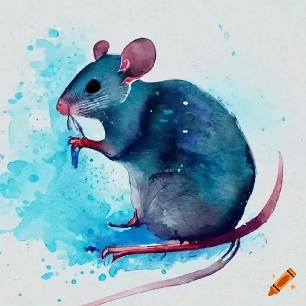 Blue mouse with magical powers on Craiyon