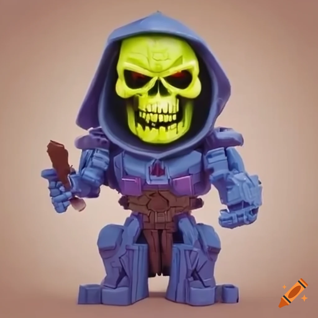 Skeletor playing with transformers toys