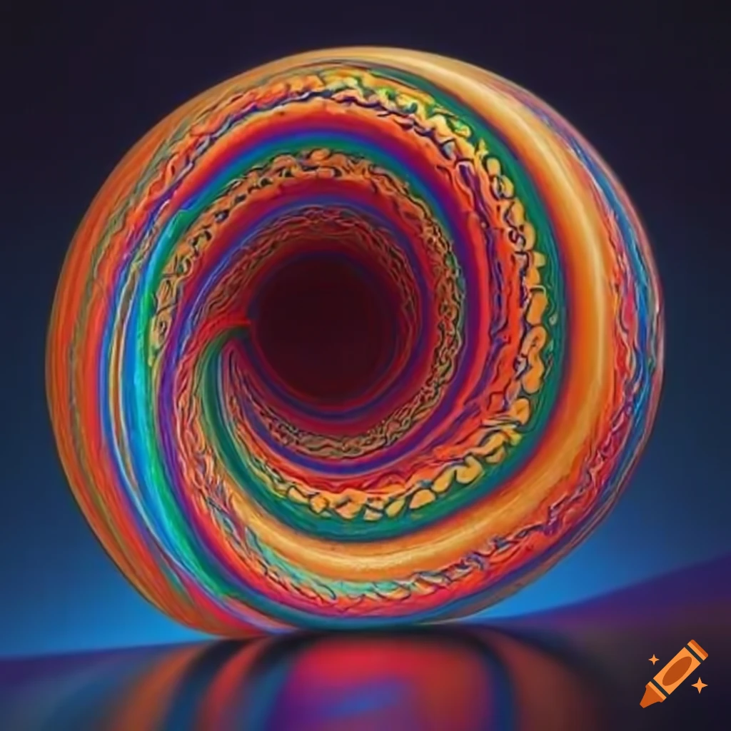 Artistic depiction of the moduli space of riemann surfaces on Craiyon