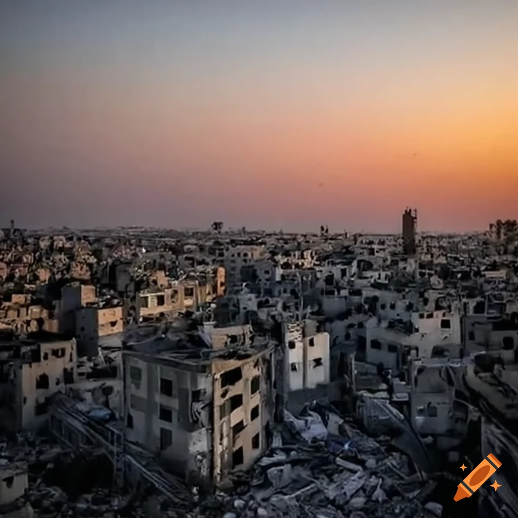 Gaza city skyline on Craiyon