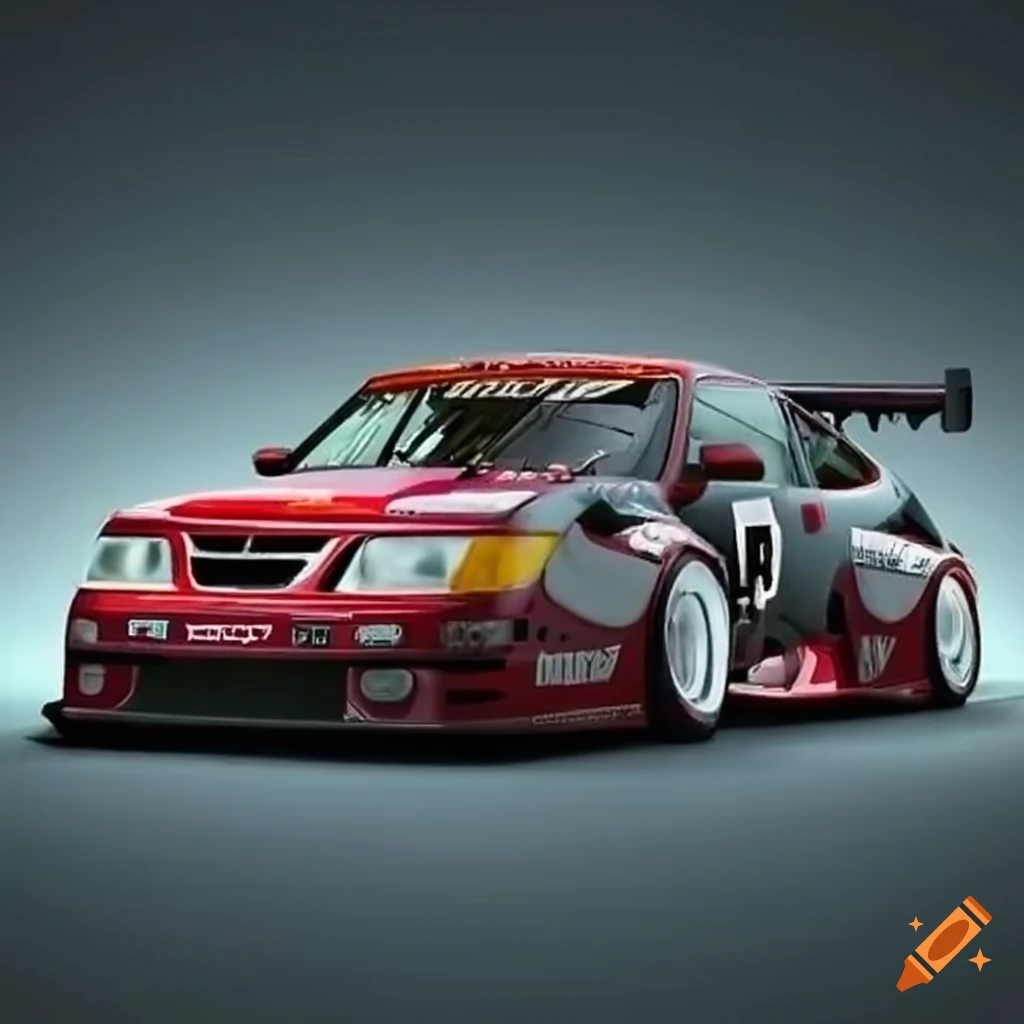 Saab 90 turbo gt3 racecar on Craiyon