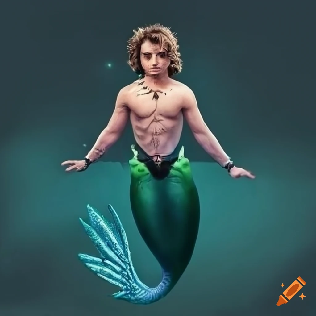 Detailed artwork of a merman monster character on Craiyon