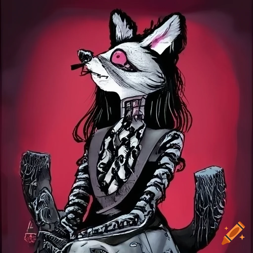 Goth furry artwork by jerzy tchorzewski on Craiyon