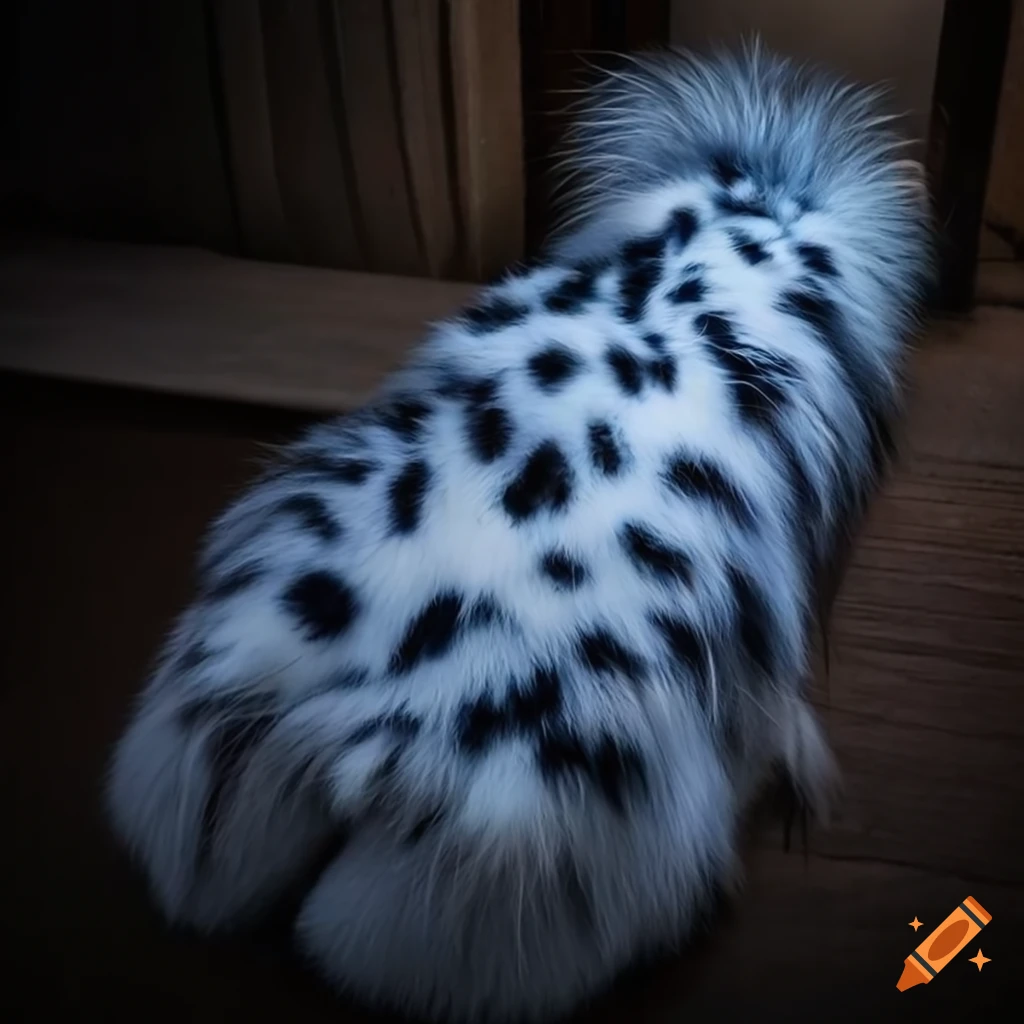 Fluffy leopard print fox fur on Craiyon