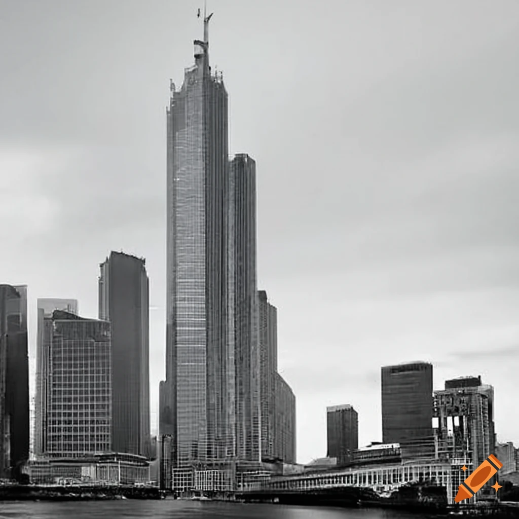 Skyscrapers standing tall in the city