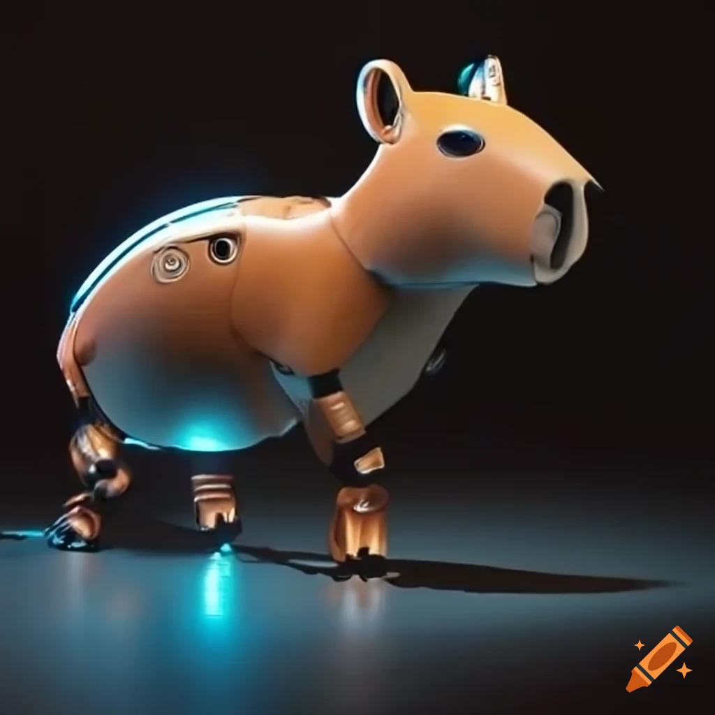 Robotic capibara on Craiyon