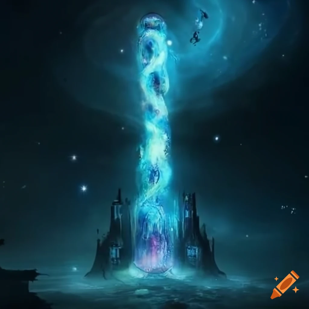 Cosmic-themed rpg game user interface wallpaper on Craiyon