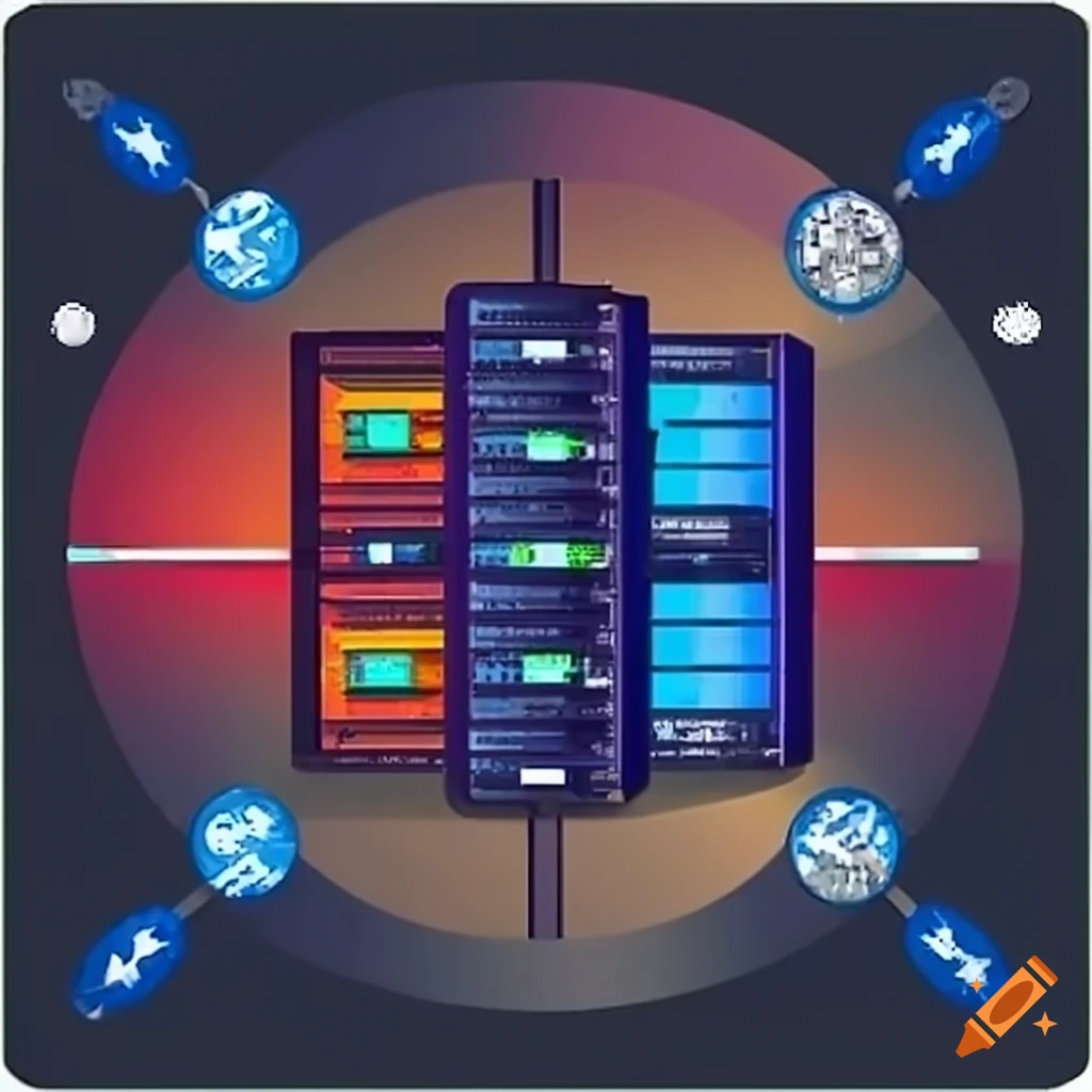 Image of interconnected server landscape