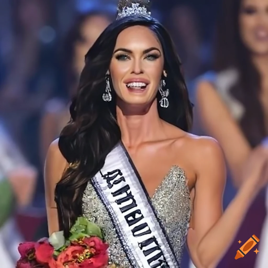 Megan fox crowned as miss universe on Craiyon