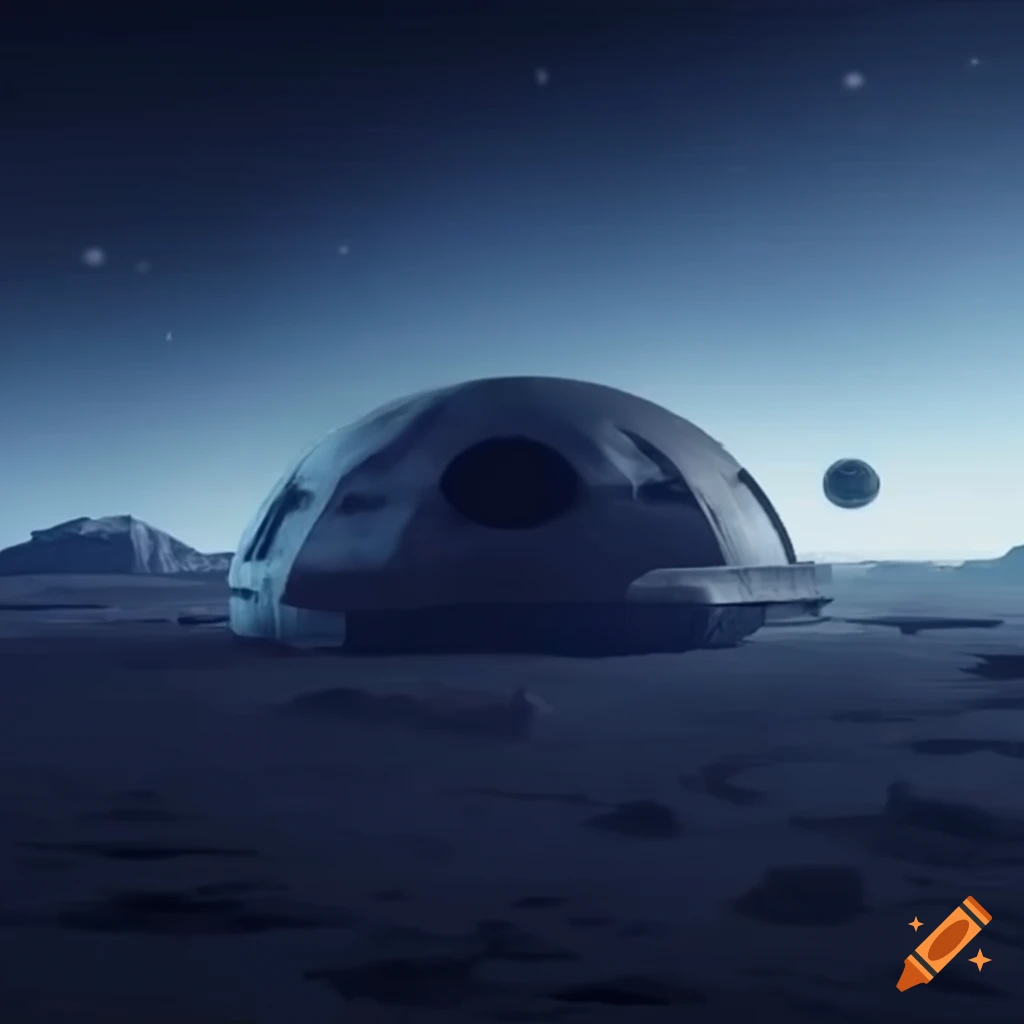 Concept of a moon base on Craiyon