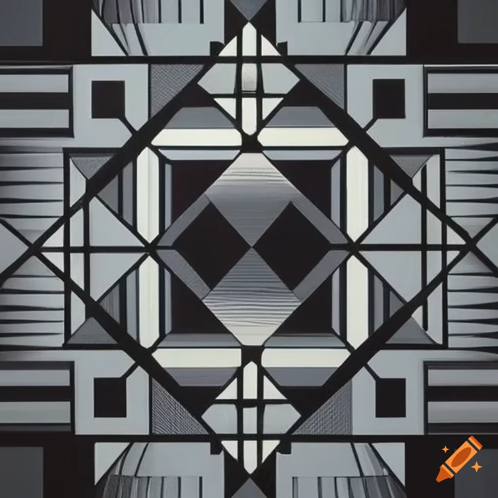 Abstract black and white optical illusion art by victor vasarely on Craiyon