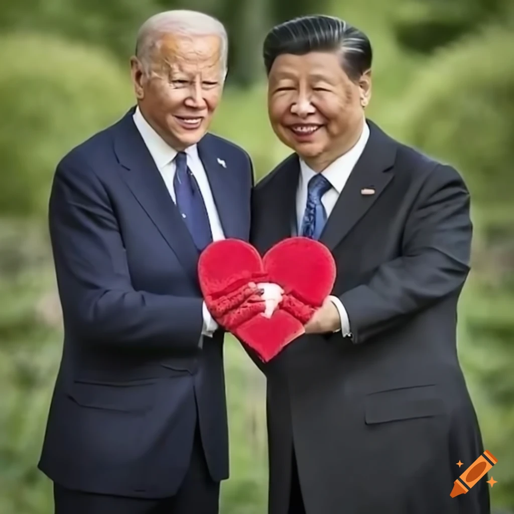 Political leaders making heart shape with hands on Craiyon