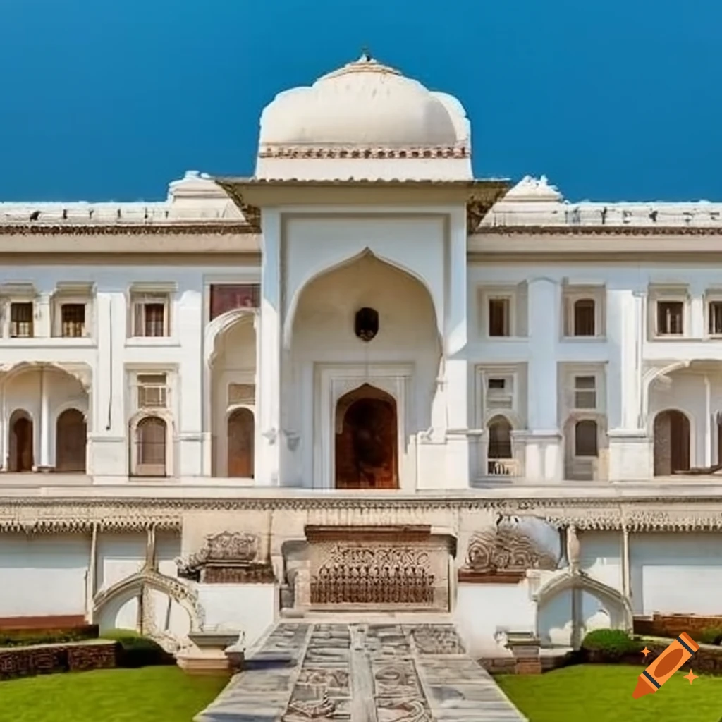 The white house in mediterranean architectural style mahal full front ...