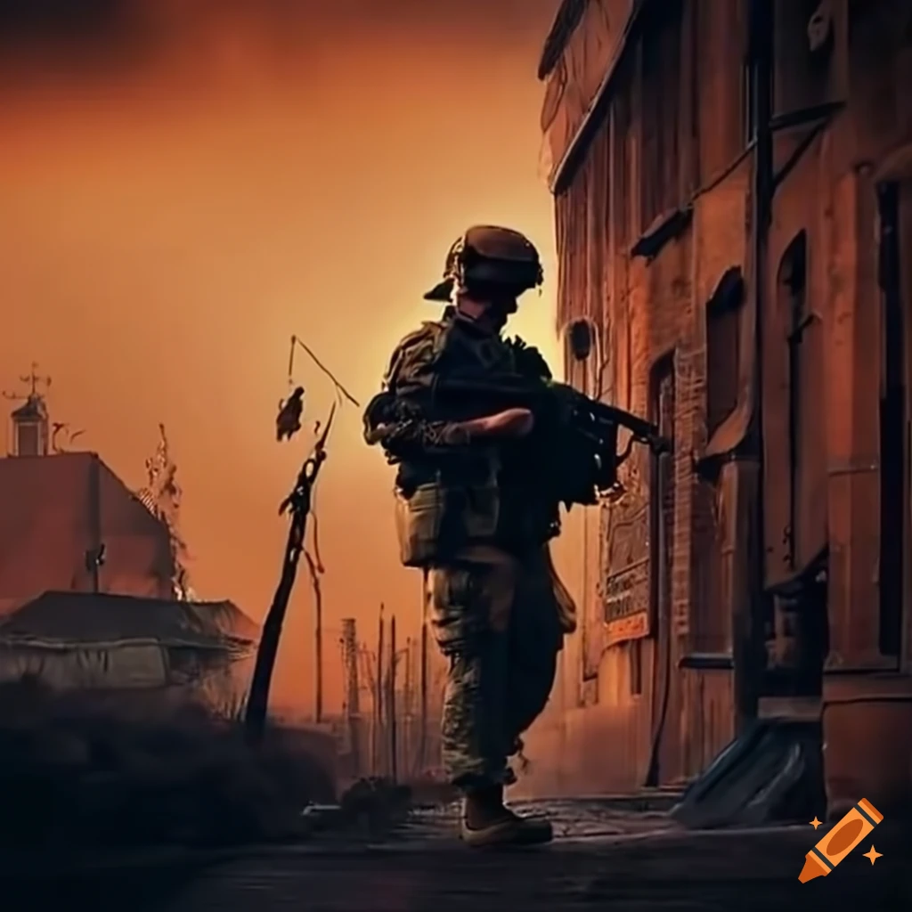 Soldier's emotional homecoming after war on Craiyon