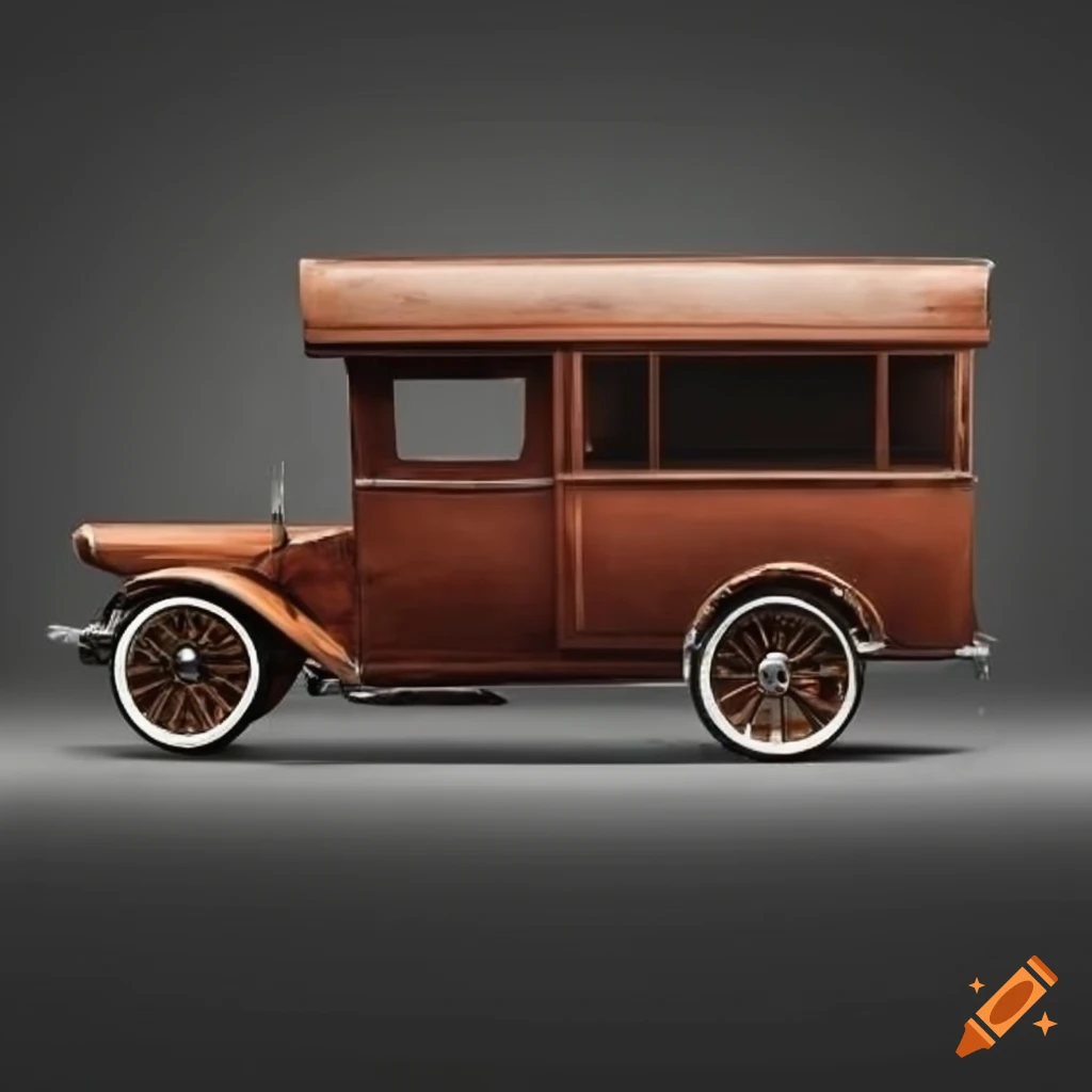 Side view of a vintage mafia wagon on Craiyon