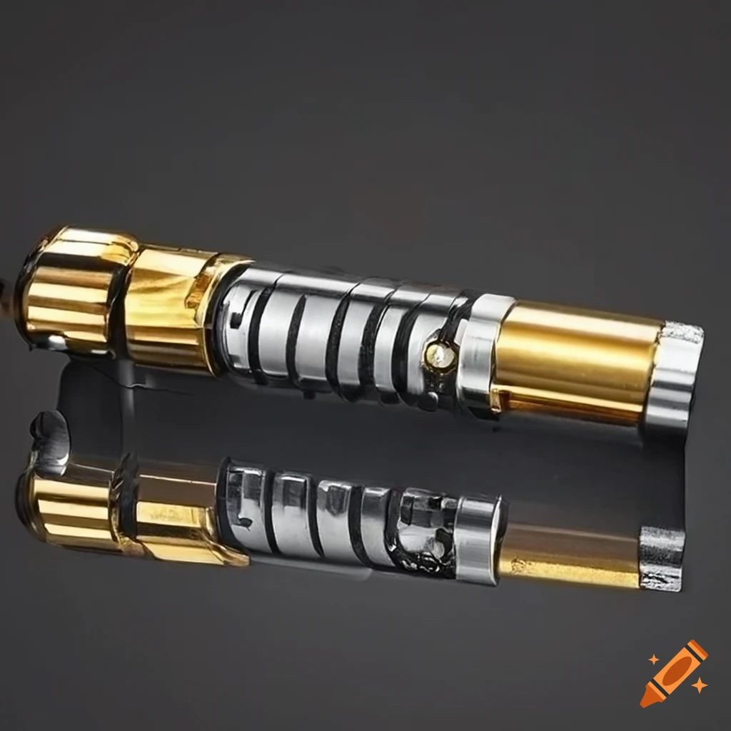 Exquisite lightsaber hilt with platinum engravings