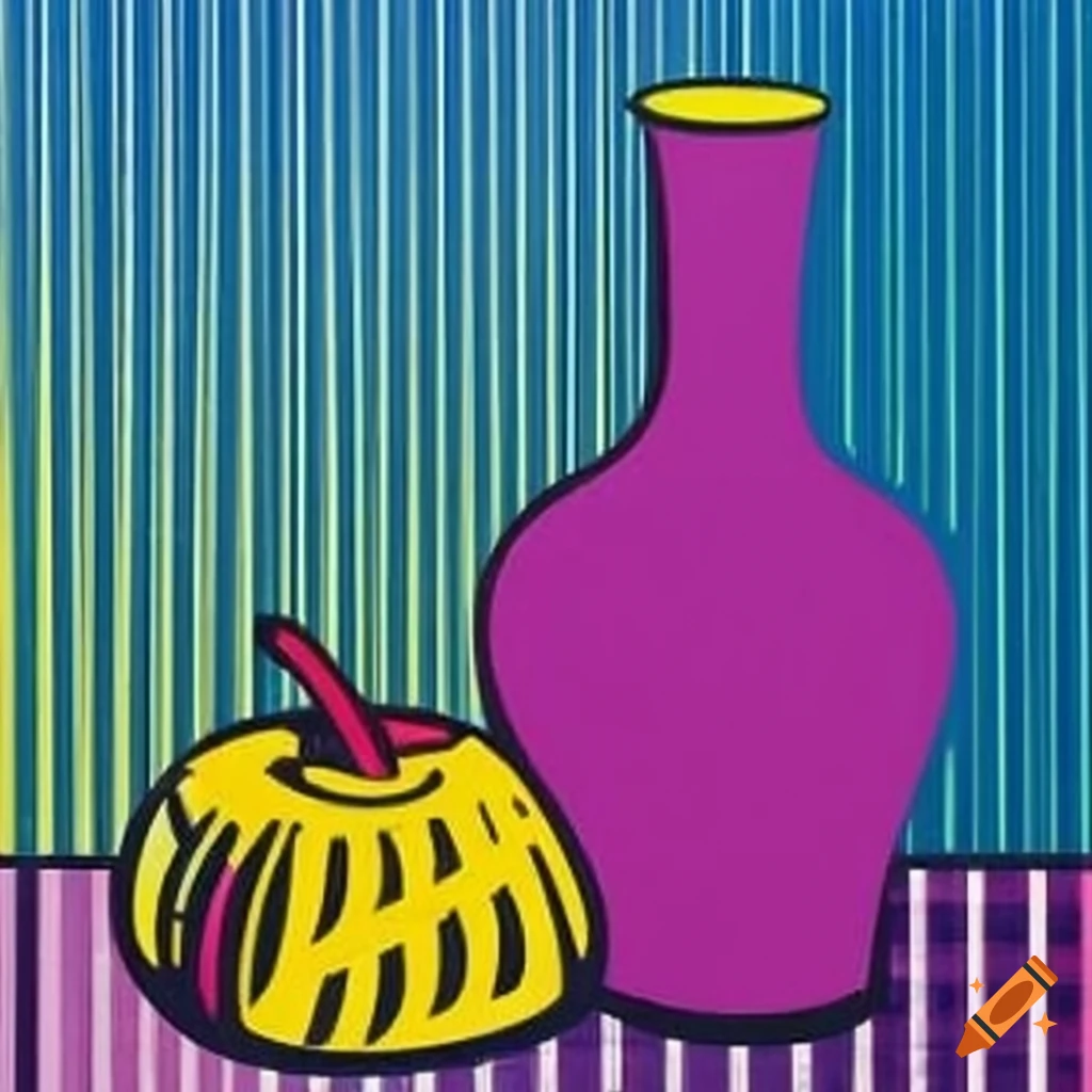 Abstract painting with vibrant colors and geometric crystal eye aliens ...