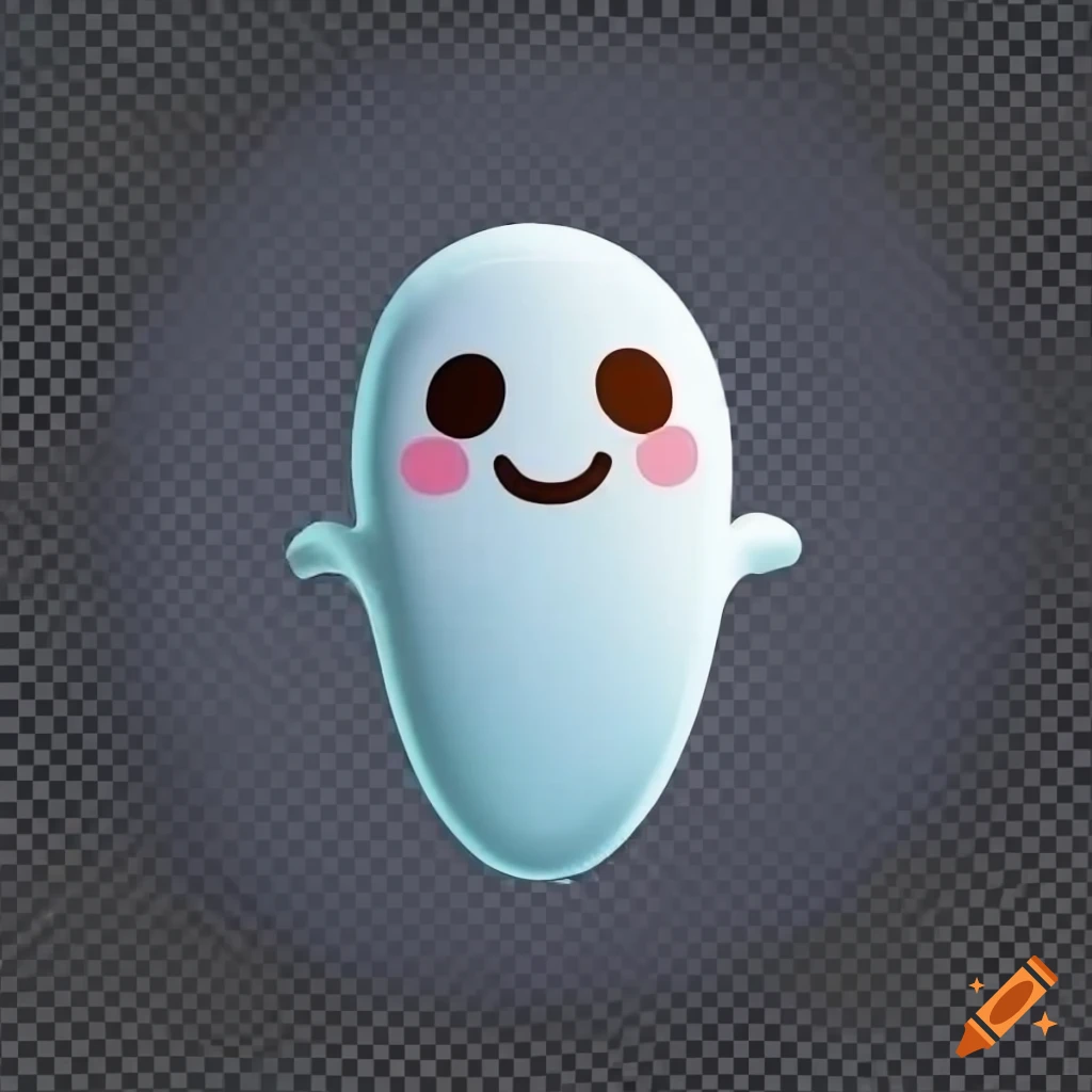 Transparent cute ghost on Craiyon