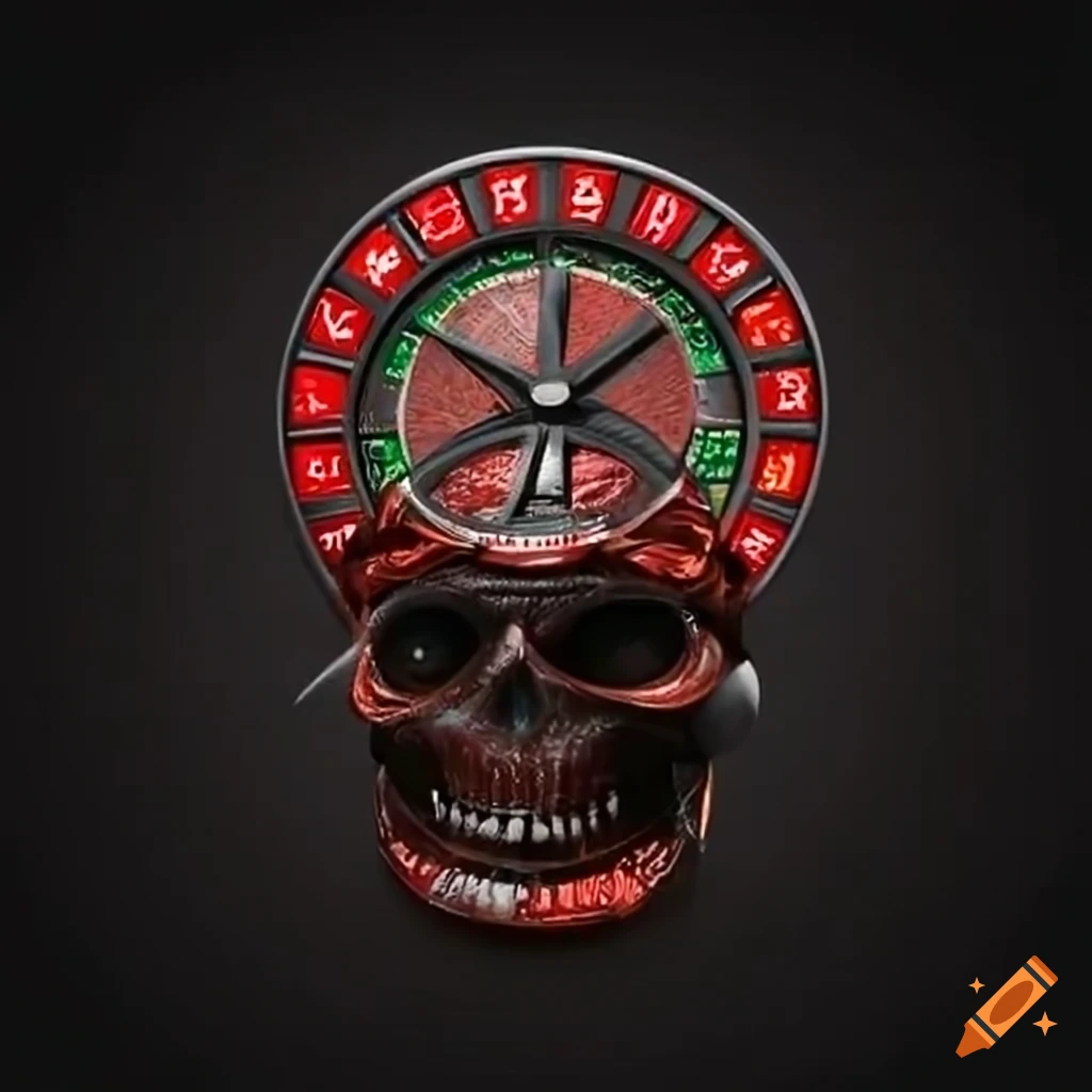 Surreal depiction of a death roulette in a game