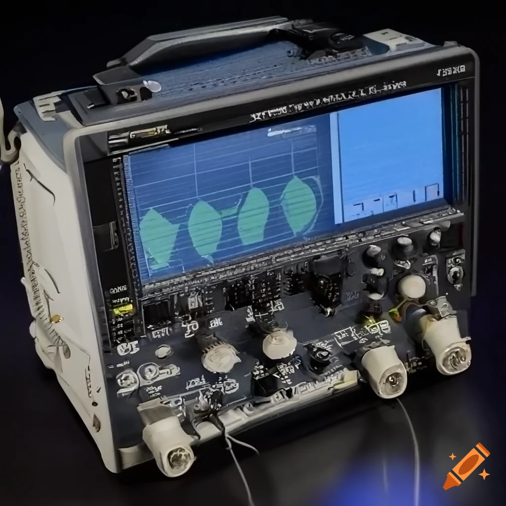 Oscilloscope in a laboratory on Craiyon