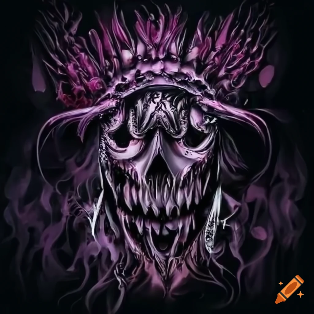 Psychedelic heavy metal logo design on Craiyon