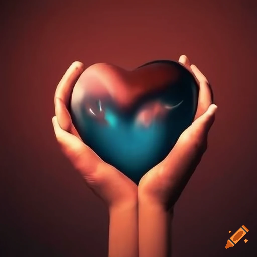 Heart symbol showing signs of duress and about to explode on Craiyon