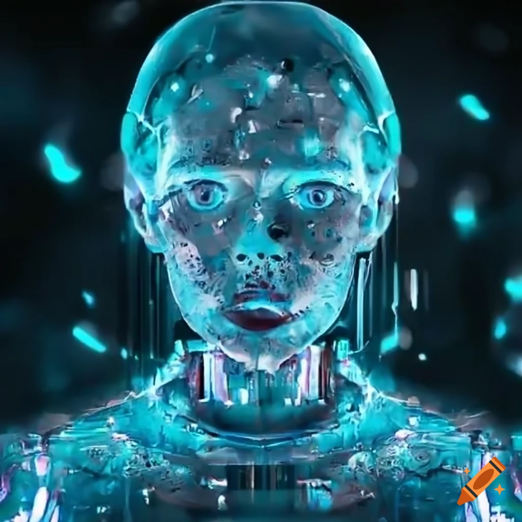 Digital art representing broken ai