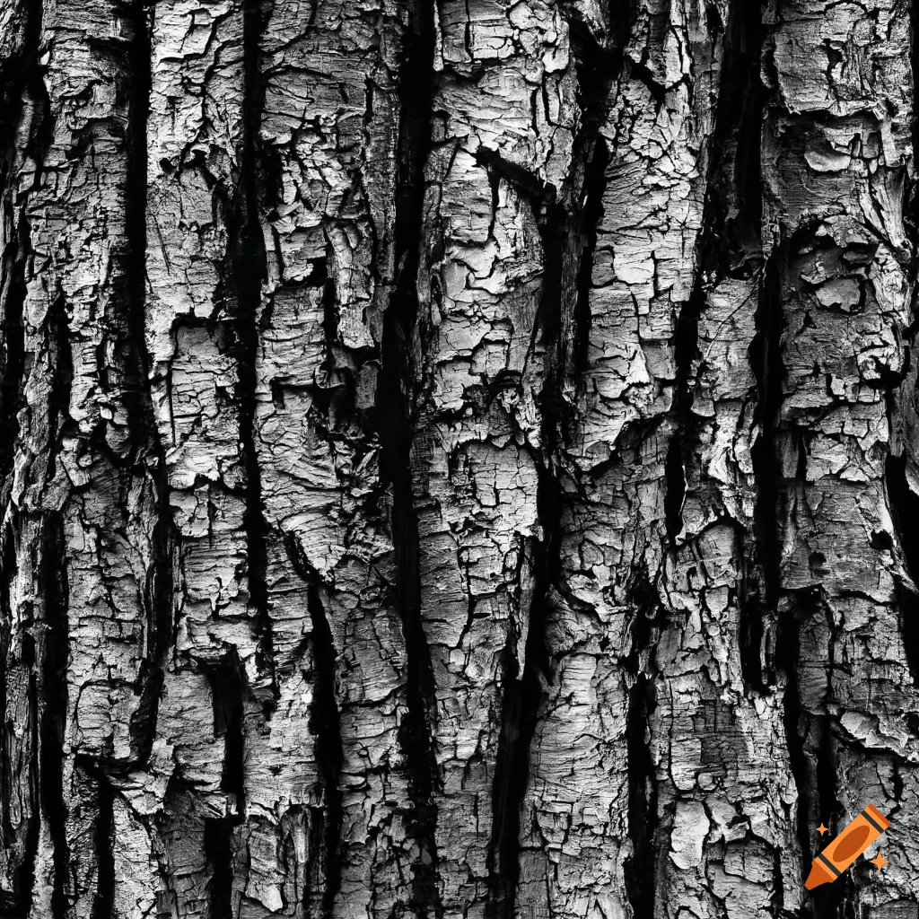 Black and white bark textures in high resolution