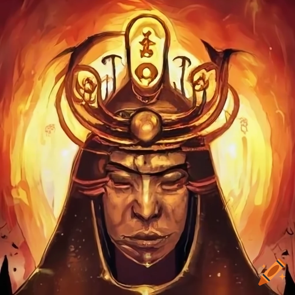 Artwork of reversed four of cups and the emperor tarot cards