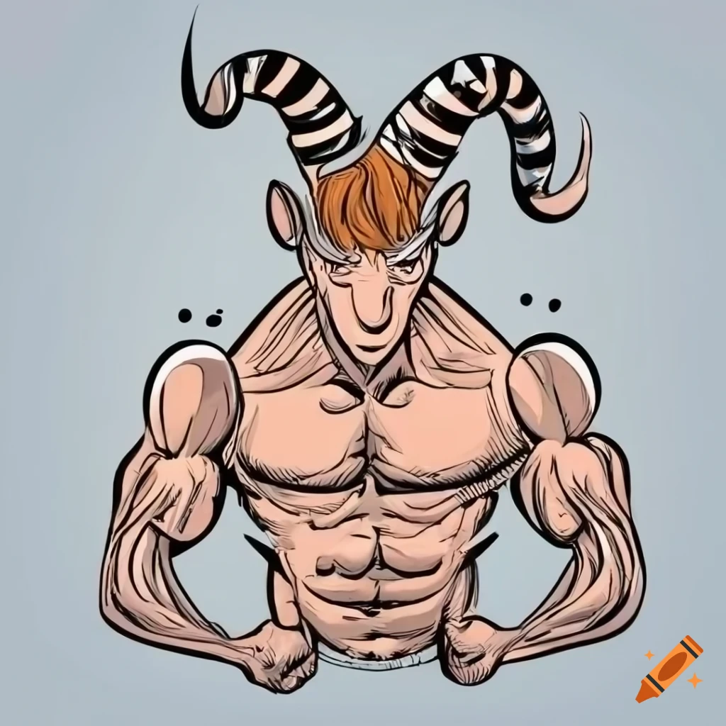 Muscular deer flexing on white background on Craiyon