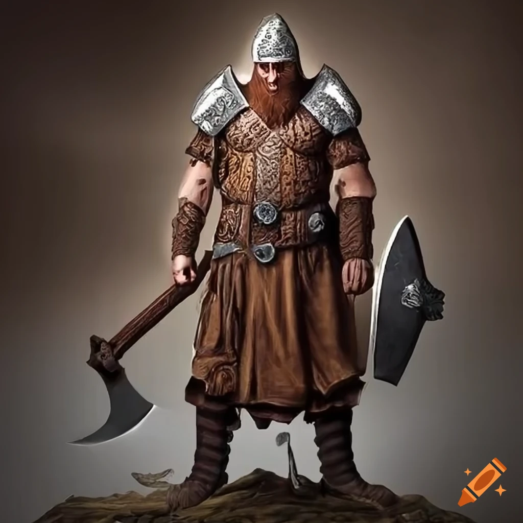 Viking warrior with an axe on Craiyon