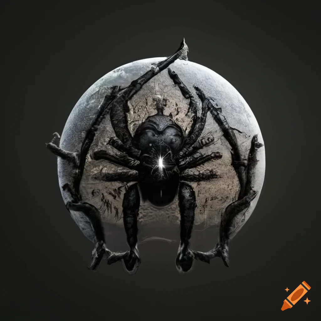 Logo of a black spider private military company