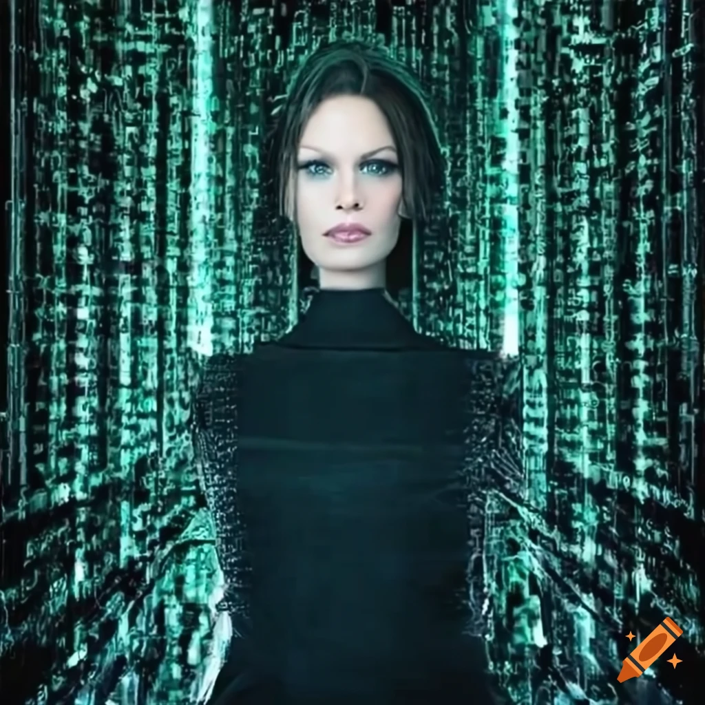 Matrix ai looking directly at the viewer on Craiyon