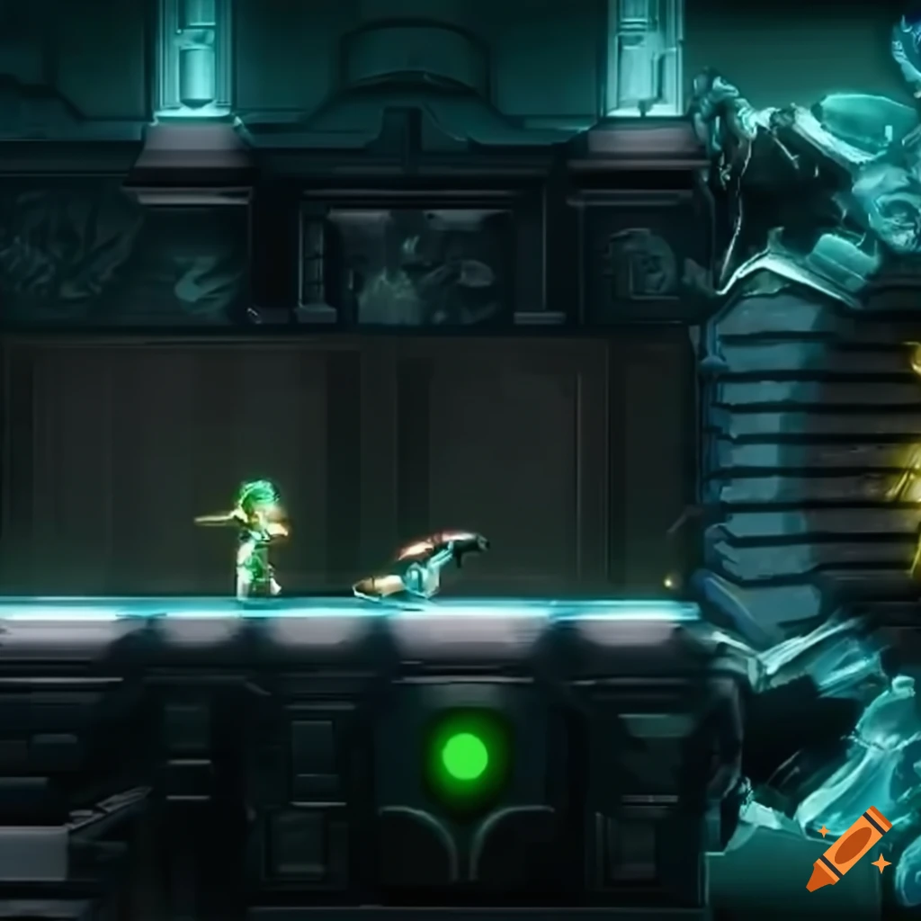 Tiles from the high-resolution metroid dread game on Craiyon