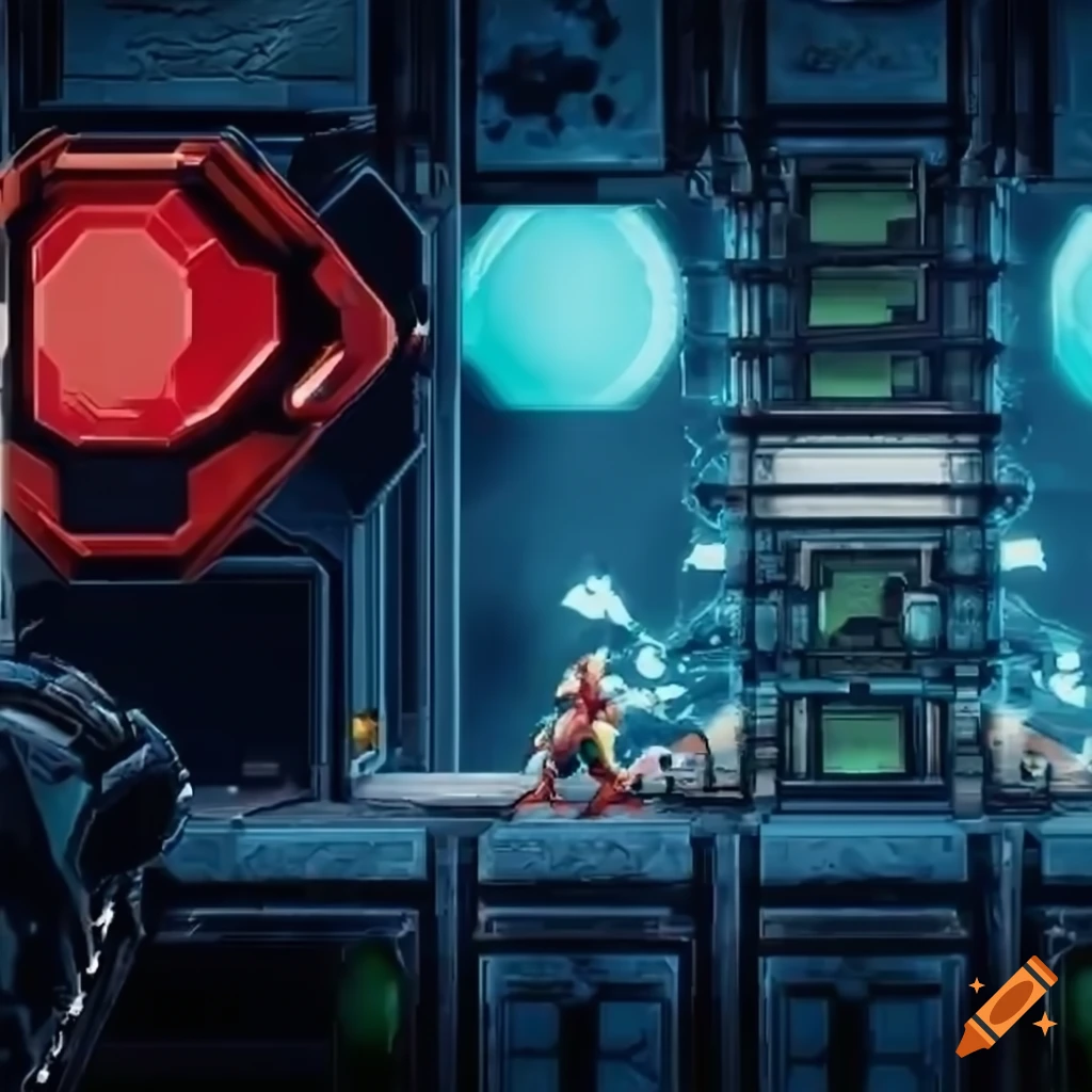 Tiles from the high-resolution metroid dread game on Craiyon